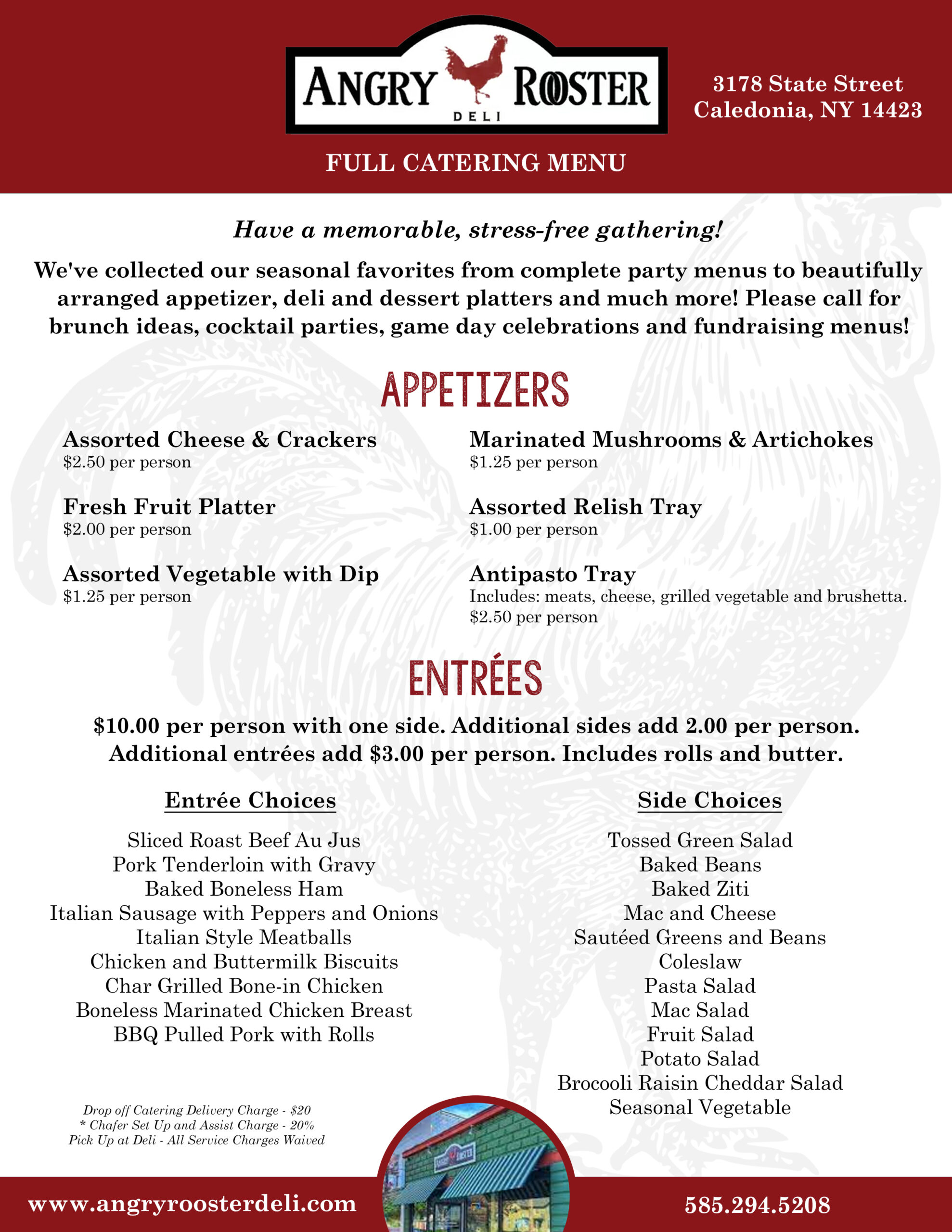 CATERING MENU – Angry Rooster Deli | 3178 State St. Caledonia, NY 14423 ...